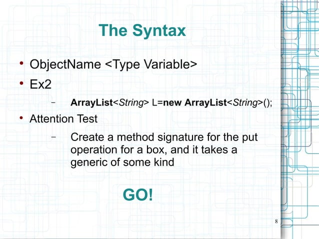 Generics Lecture Ppt 1994