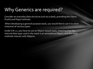 C# Generics | PPTX