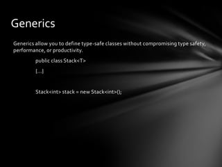 C# Generics | PPTX