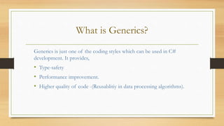 C# Generics | PPTX