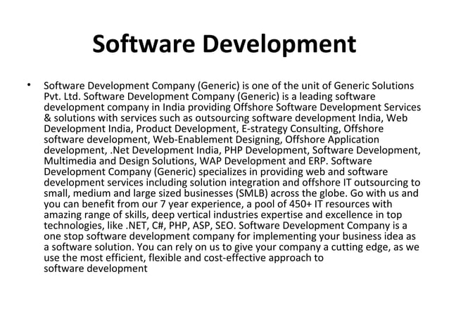Generic technology | PPT