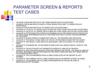 Generic test cases guidelines | PPT