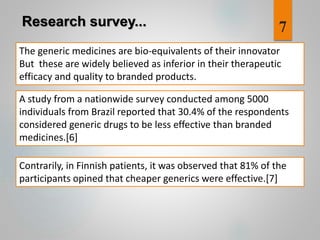 Generic vs branded medicine | PPTX