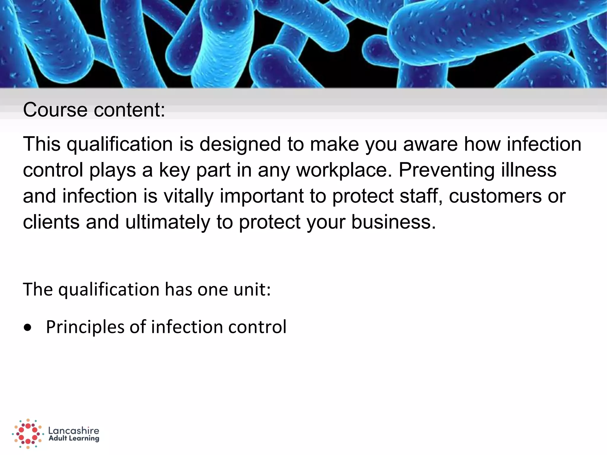 Workplace Infection Control - Information to support your learning | PPTX