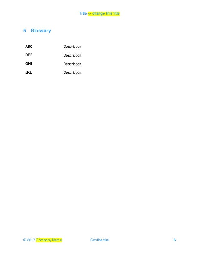 Generic word template