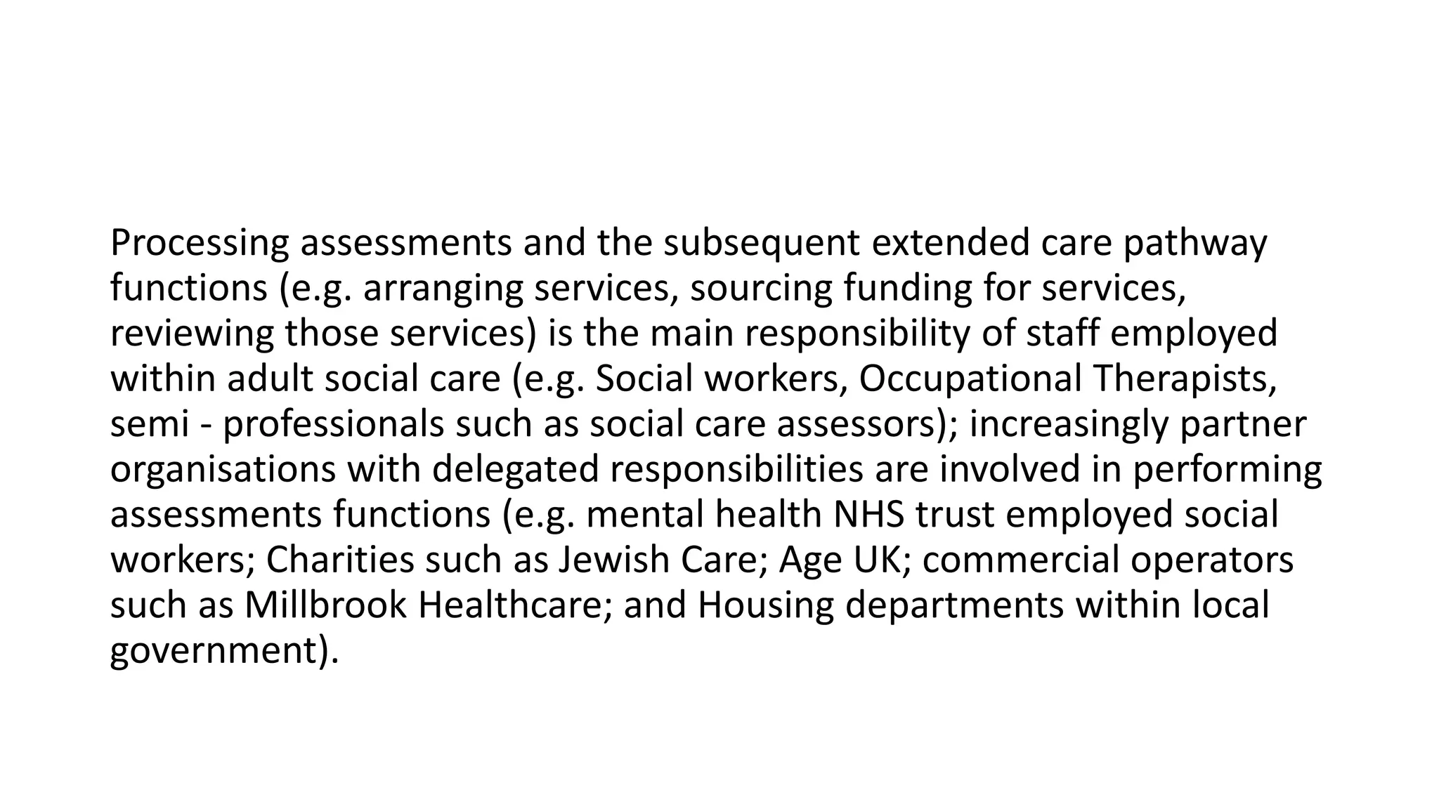 Generic working practices in adult social care (UK) | PPTX