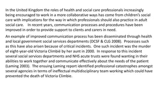 Generic working practices in adult social care (UK) | PPTX
