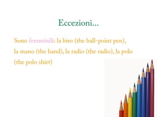 Il genere in italiano | PDF