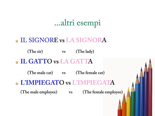 Il genere in italiano | PPT
