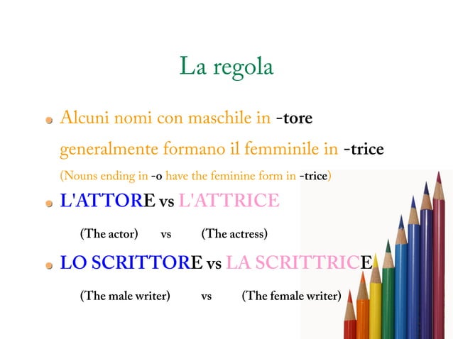 Il genere in italiano | PPT