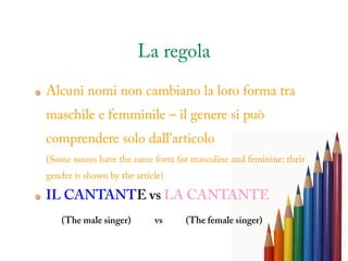 Il genere in italiano | PDF