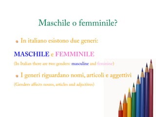 Il genere in italiano | PDF