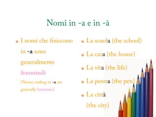 Il genere in italiano | PDF