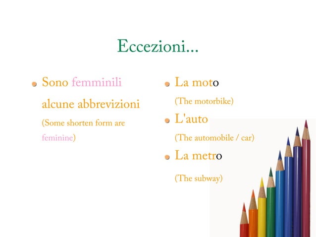 Il genere in italiano | PPT