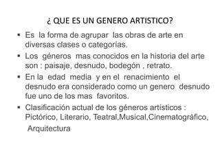 Generos artisticos | PPTX