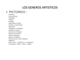 Generos artisticos | PPTX