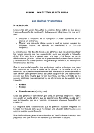 Generos fotograficos | DOC