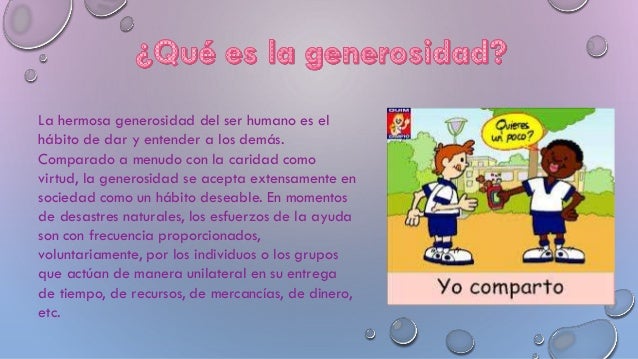 Qu Es La Generosidad Los Valores