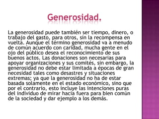 Generosidad actividad 5 de alejandra guajardo 2-01 | PPTX