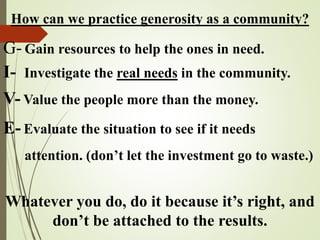 Generosity | PPTX
