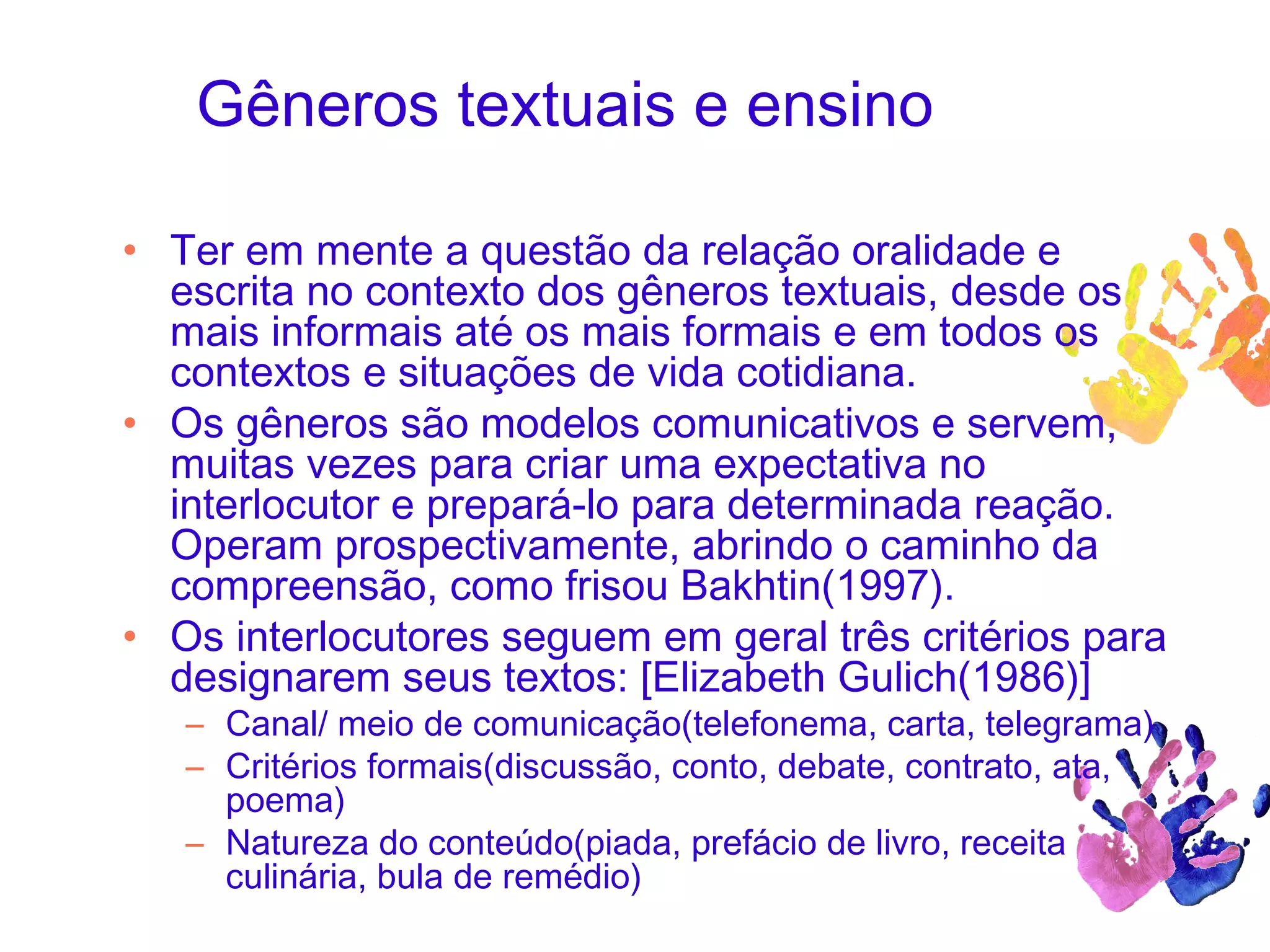 Generos textuais luís antônio marcuschi - Unidade 5 | PPT