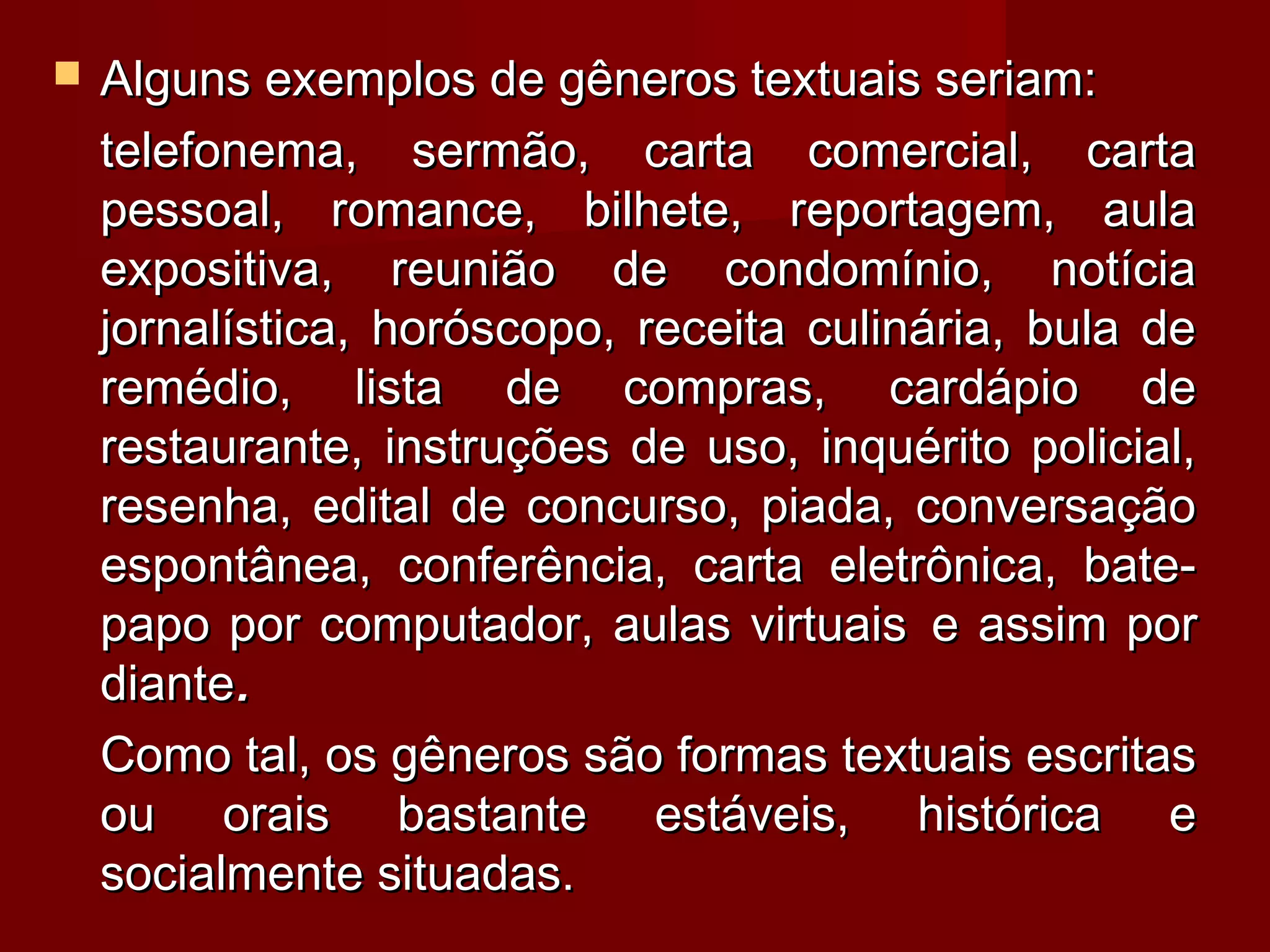 Generos textuais (1) | PPT