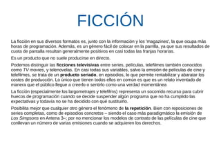 Medios de comunicación. La televisión: Generos y formatos | PDF