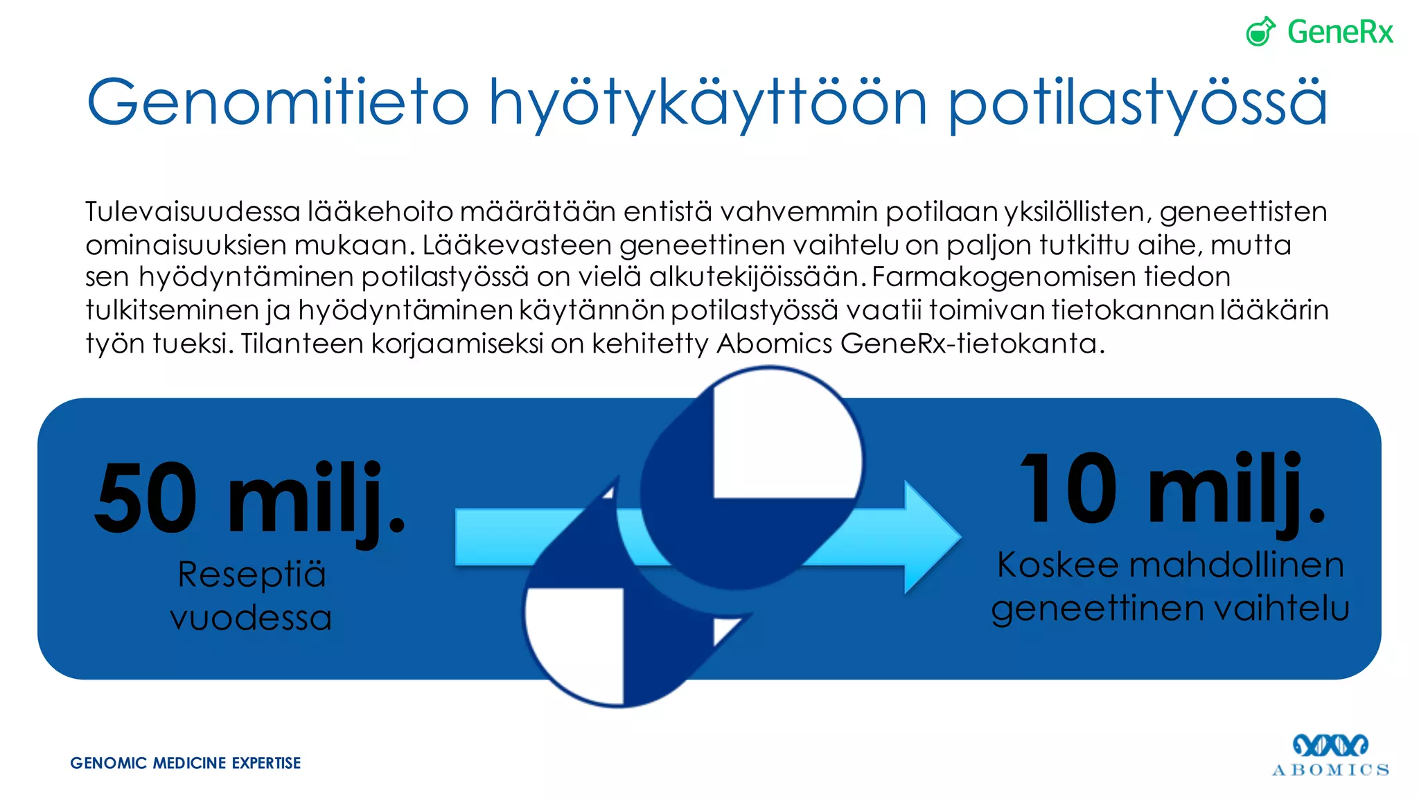 Farmakogenetiikka Terveysportissa | PDF