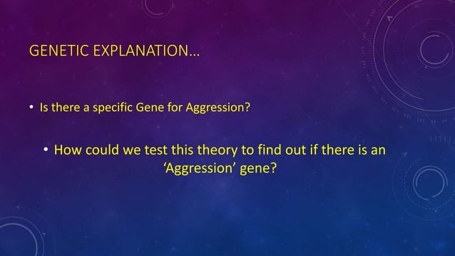 Genetic explanation of aggression | PPT