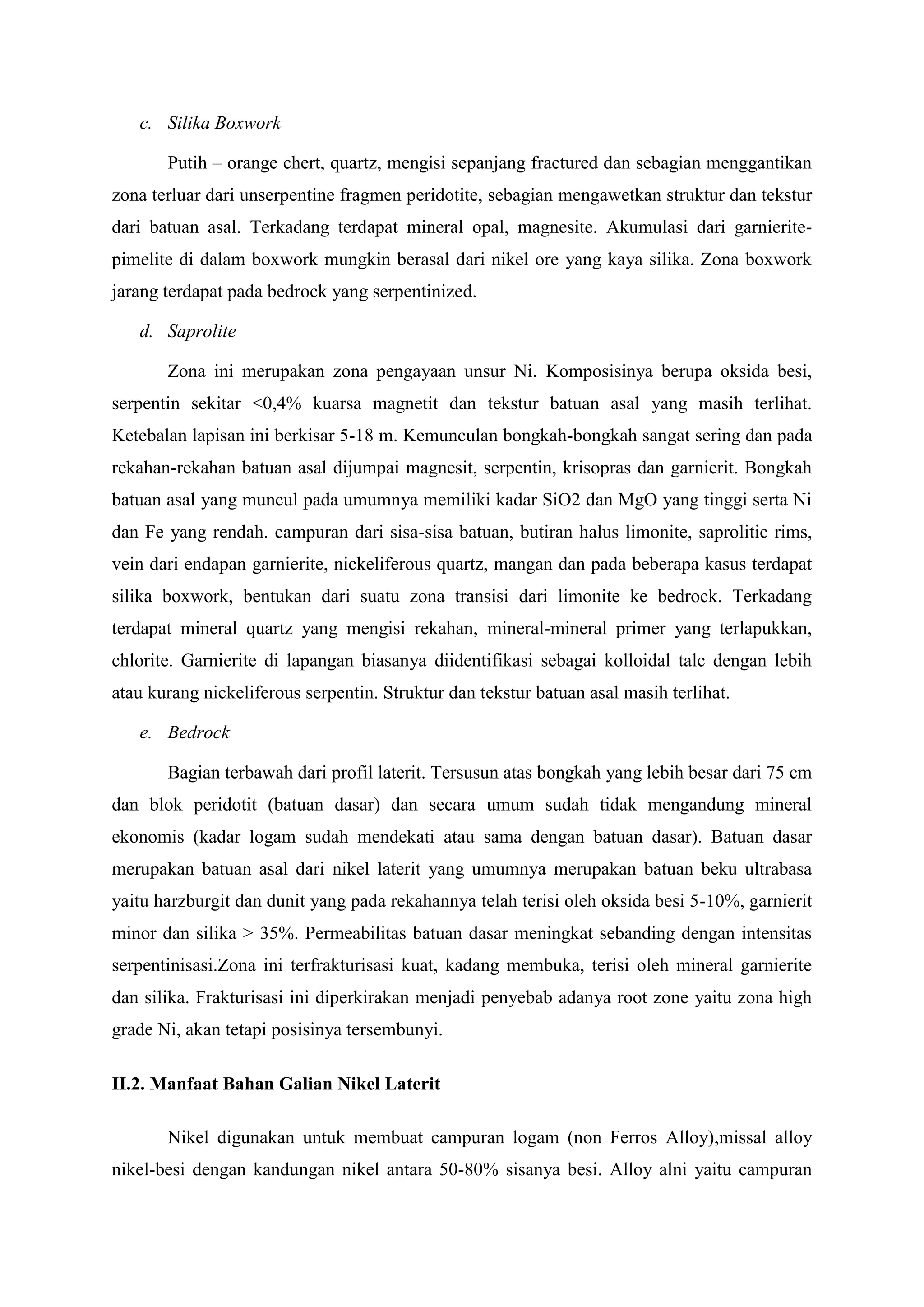 Genesa bahan galian bijih nikel laterit | DOCX