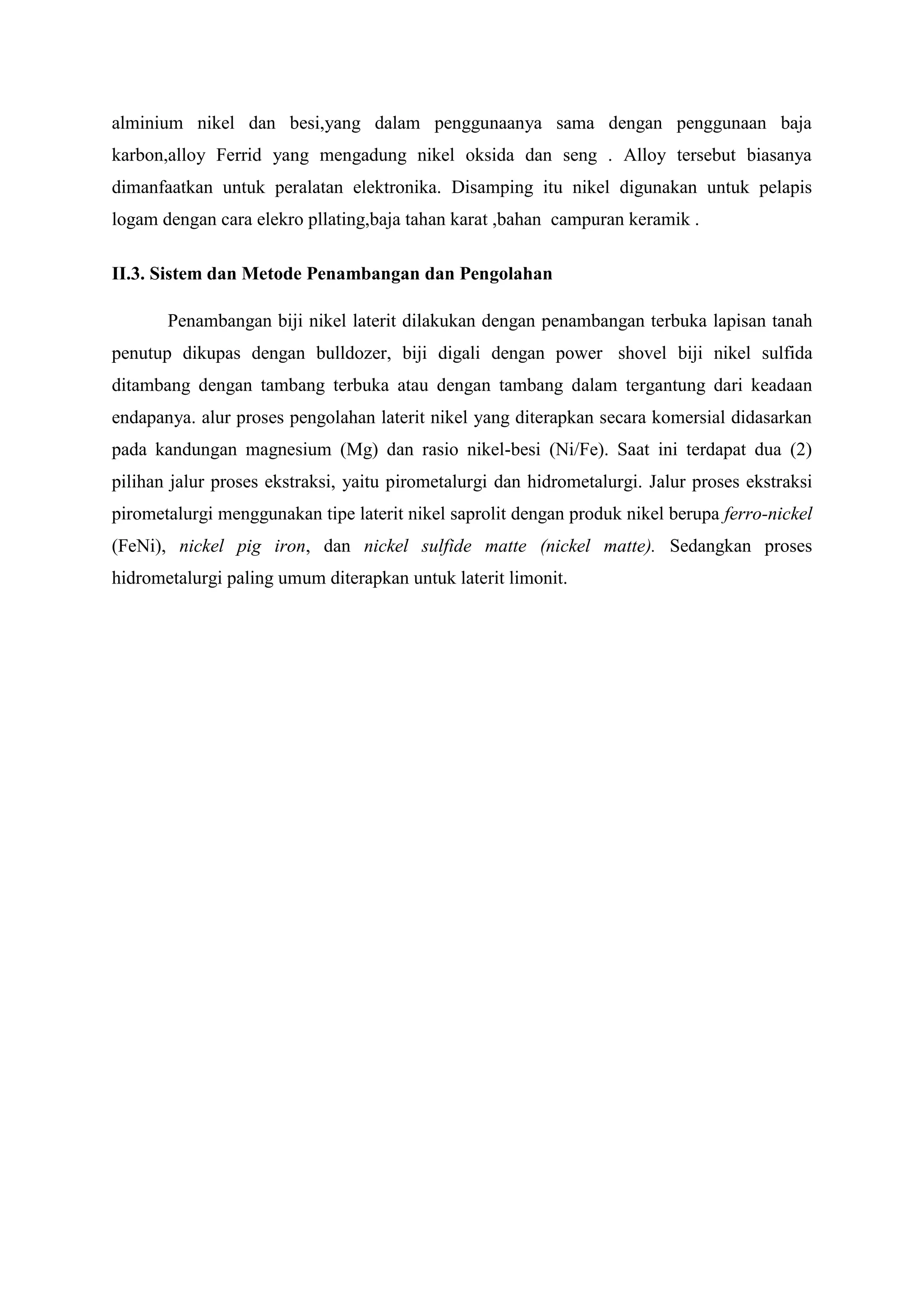 Genesa bahan galian bijih nikel laterit | DOCX