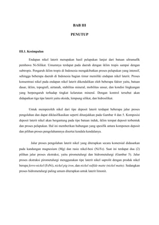 Genesa bahan galian bijih nikel laterit | DOCX