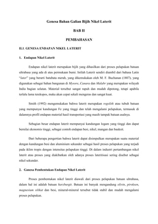 Genesa bahan galian bijih nikel laterit | DOCX