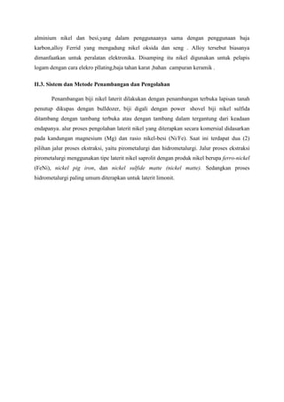 Genesa bahan galian bijih nikel laterit | DOCX