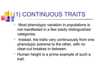Genes and quantitative characters | PPT