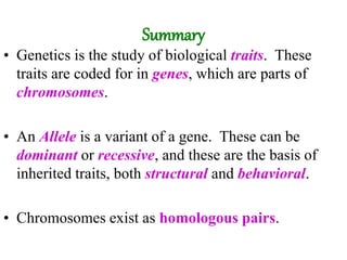 genes, chromosomes and dna (talk 3).ppt