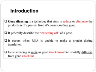 Gene silencing | PPTX