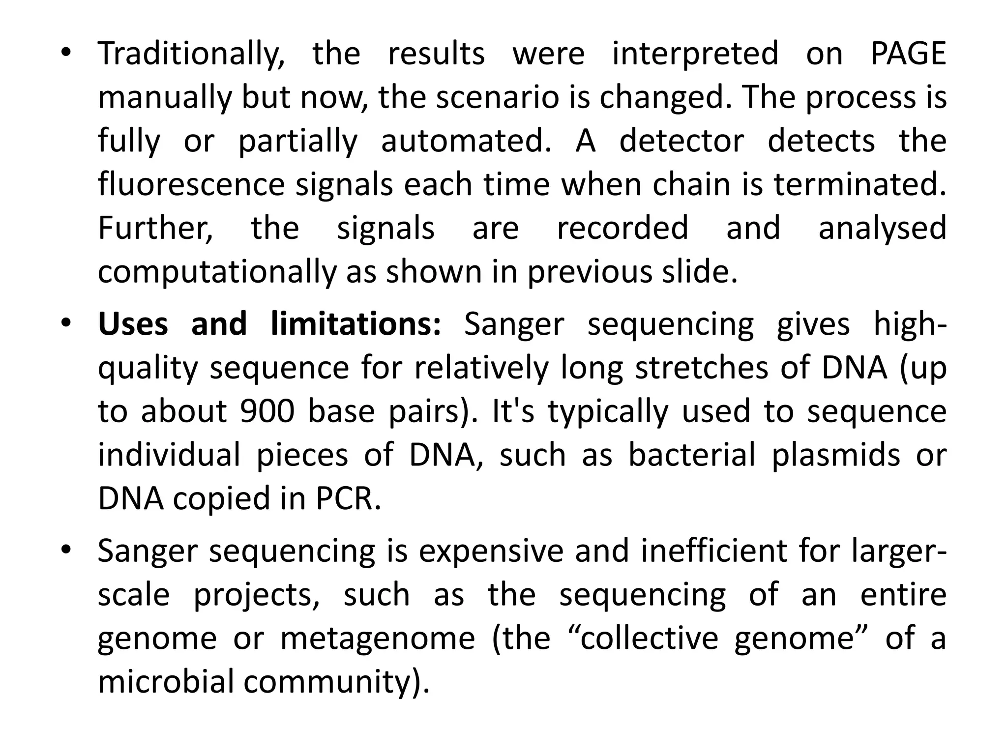 Gene sequencing steps involved, methods used and applications pptx | PPTX