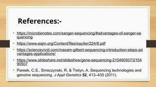 GENE SEQUENCING AND METHOD OF DNA Sequencing | PPTX