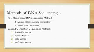GENE SEQUENCING AND METHOD OF DNA Sequencing | PPTX