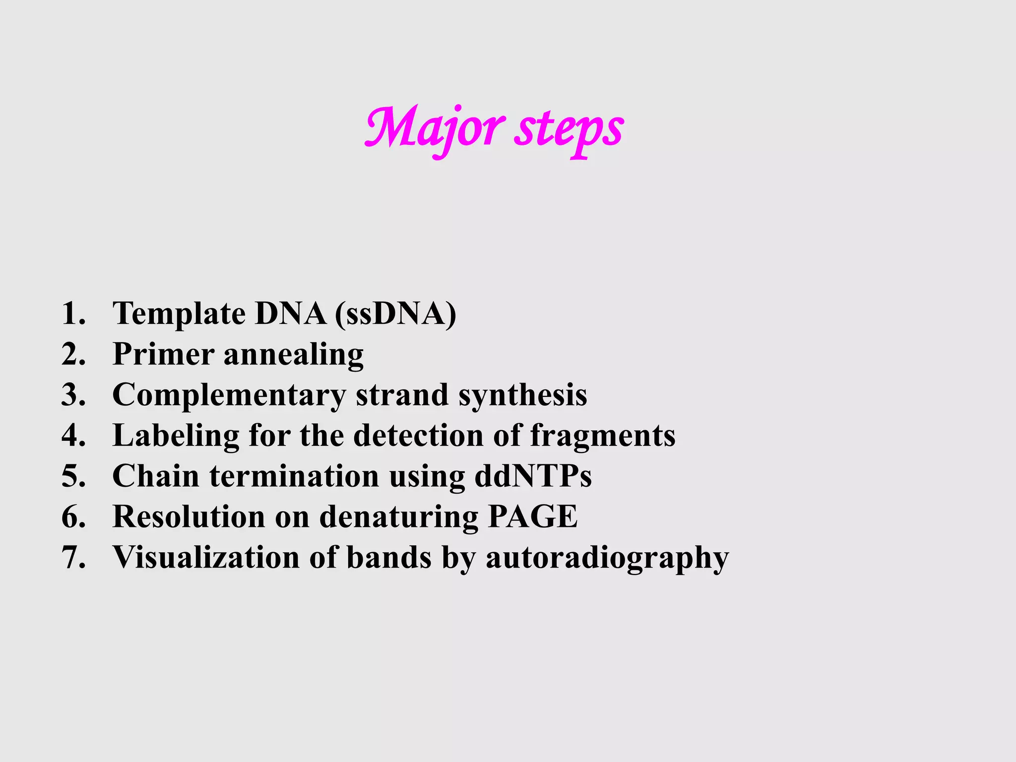 Gene sequencing methods | PDF
