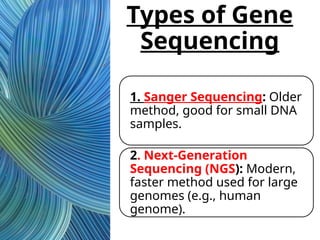 GENE SEQUENSING.pptx pharmcology tocxicology | PPTX