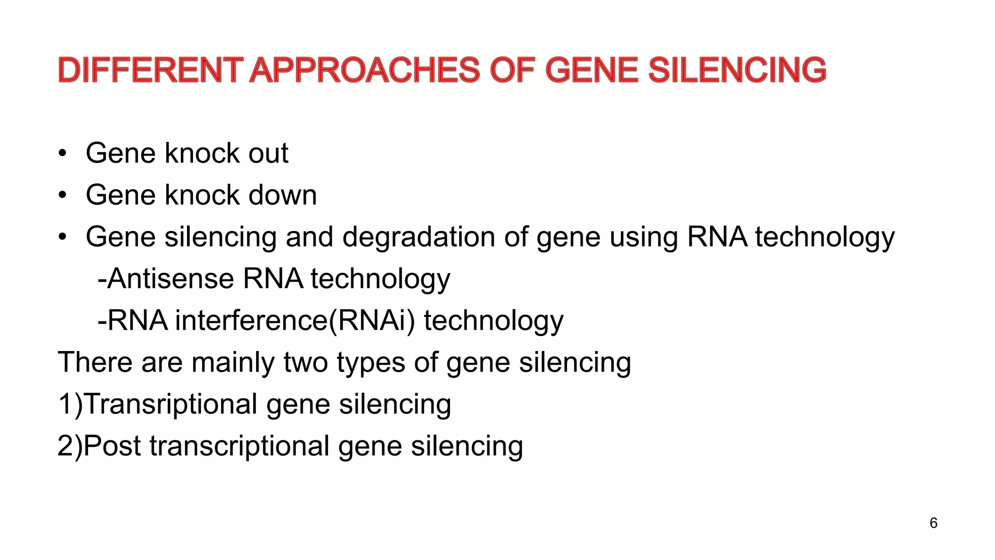 Gene silencing | PPTX