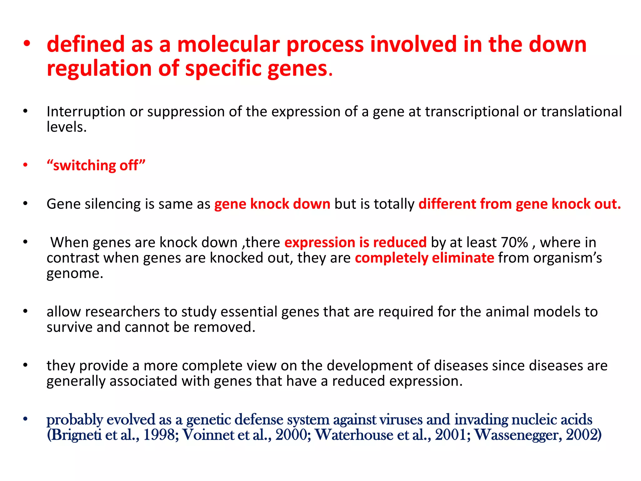 Gene silencing and its significance | PDF