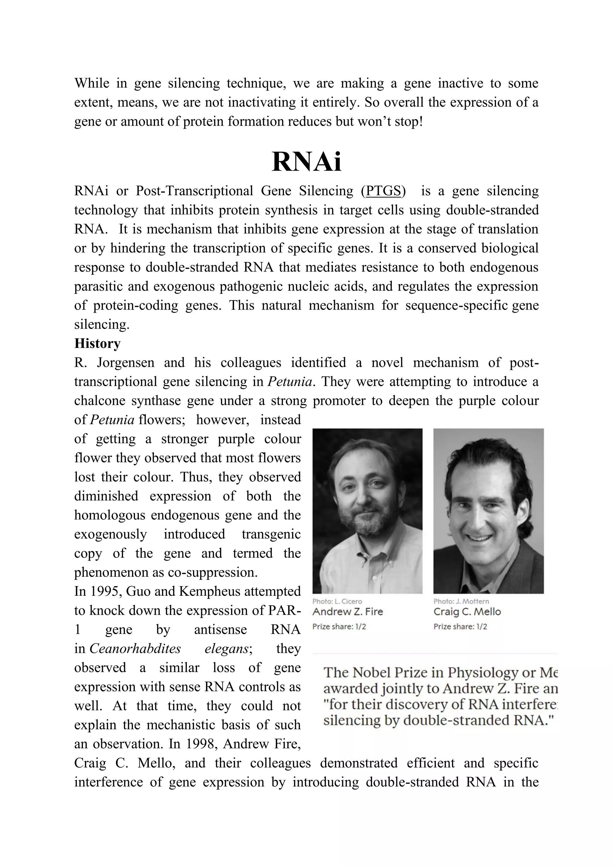 Gene silencing and rnai | PDF