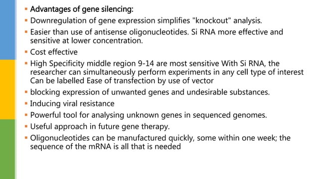 Gene silencing | PPTX | Genetics | Science