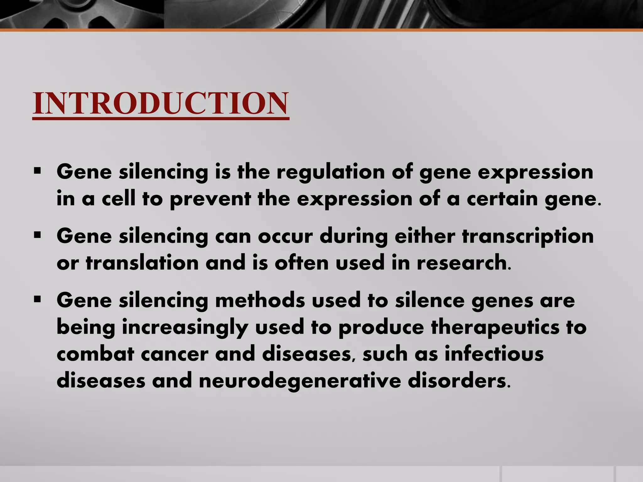 Gene silencing by RNA interference & Antisense therapy | PPT