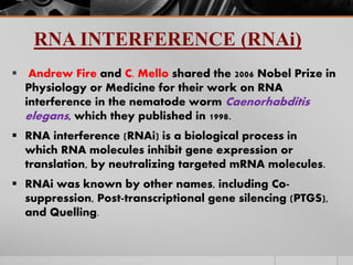Gene silencing by RNA interference & Antisense therapy | PPT