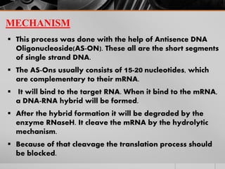 Gene silencing by RNA interference & Antisense therapy | PPTX