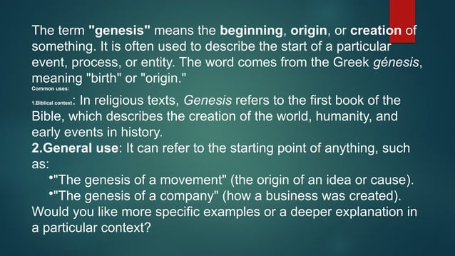 GENESIS.pptxGENESIS.pptxGENESIS.pptxGENESIS.pptx